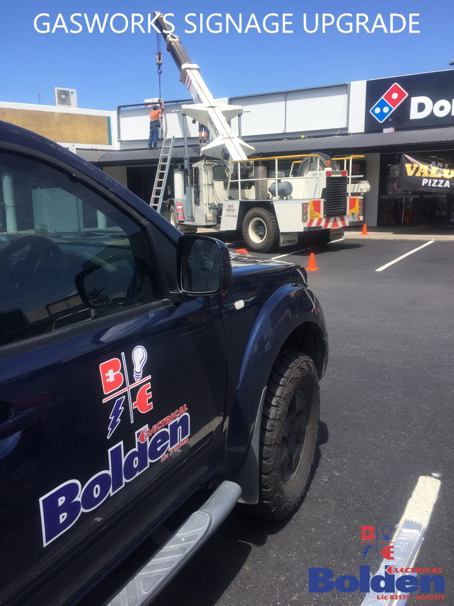 Gasworks Signage - Bolden Electrical